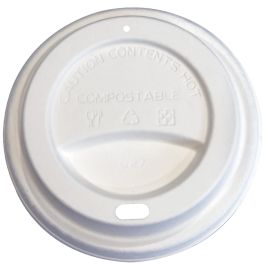 White 90mm Paper Hot Cup Lid | Compostable | OJI Fibre Solutions ...