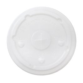 90mm Dome Lid w/Large Opening - Clear | Oji Foodservice
